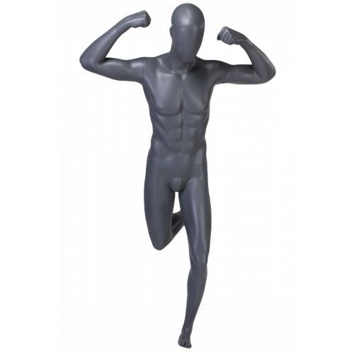 Man mannequin running SPORT gray MNHJ-01 victory | Mannequins Online