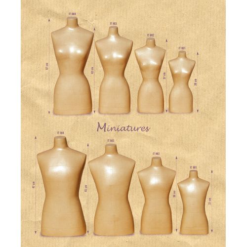 Bust female miniature papier maché IT801 30cm | Mannequins Online