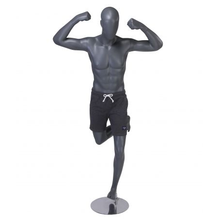 Man mannequin running SPORT gray MNHJ-01 victory | Mannequins Online